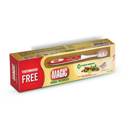 Magic Herbal Toothpaste Family Pack | Double Brush Free – dhakaiyamart.com